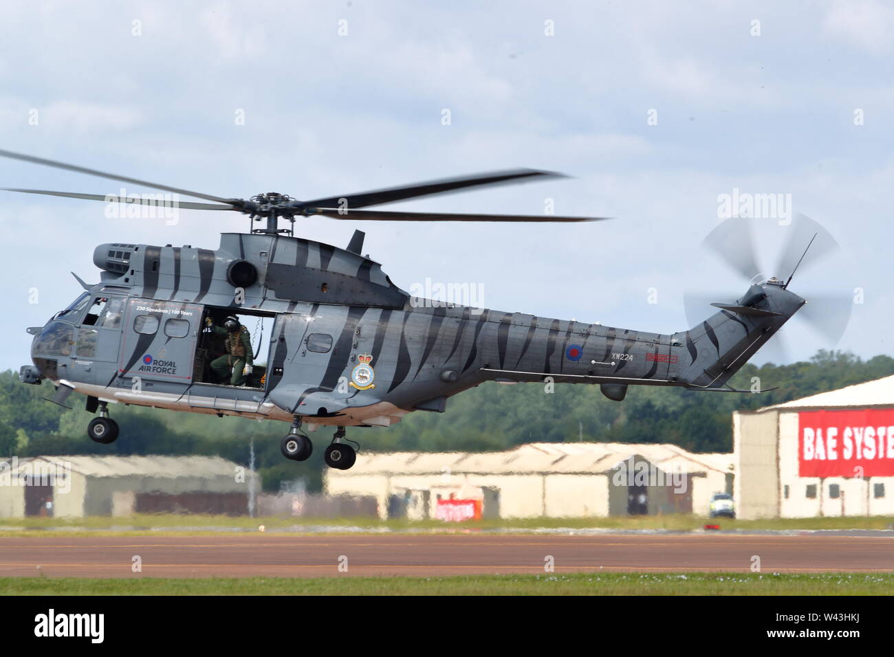 A Westland Puma HC1 helicopter XW224 at the Royal International Air ...