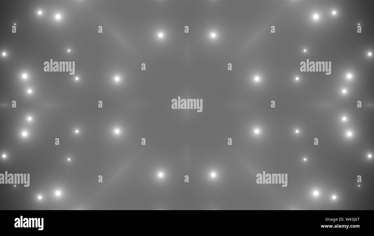 Abstract symmetry kaleidoscope - fractal lights, 3d render backdrop, computer generating ...