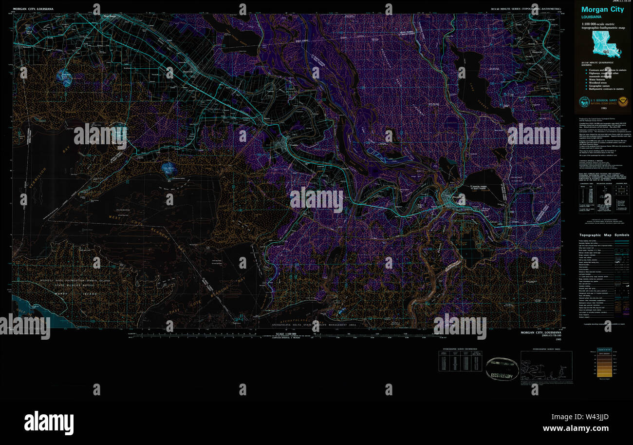 Morgan city louisiana map hi-res stock photography and images - Alamy