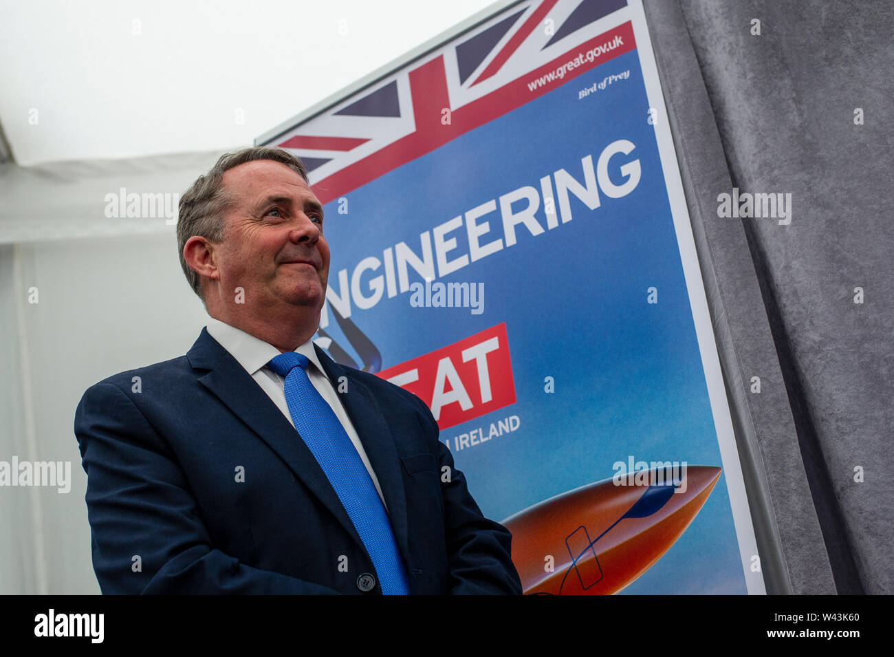 Liam Fox MP, Secretary of State for International Trade unveils the ...