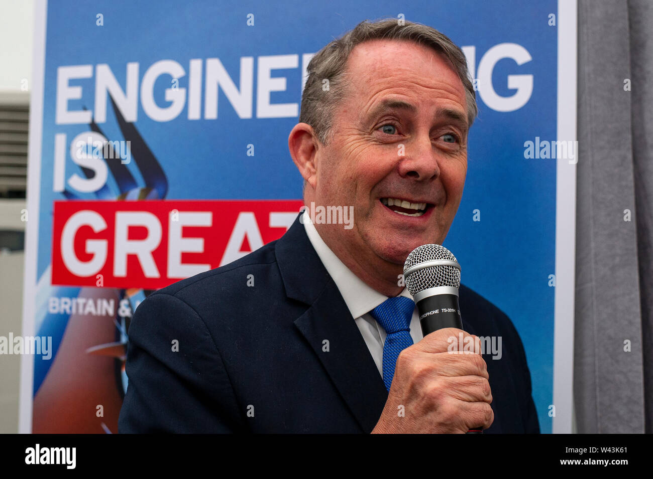 Liam Fox MP, Secretary of State for International Trade unveils the ...