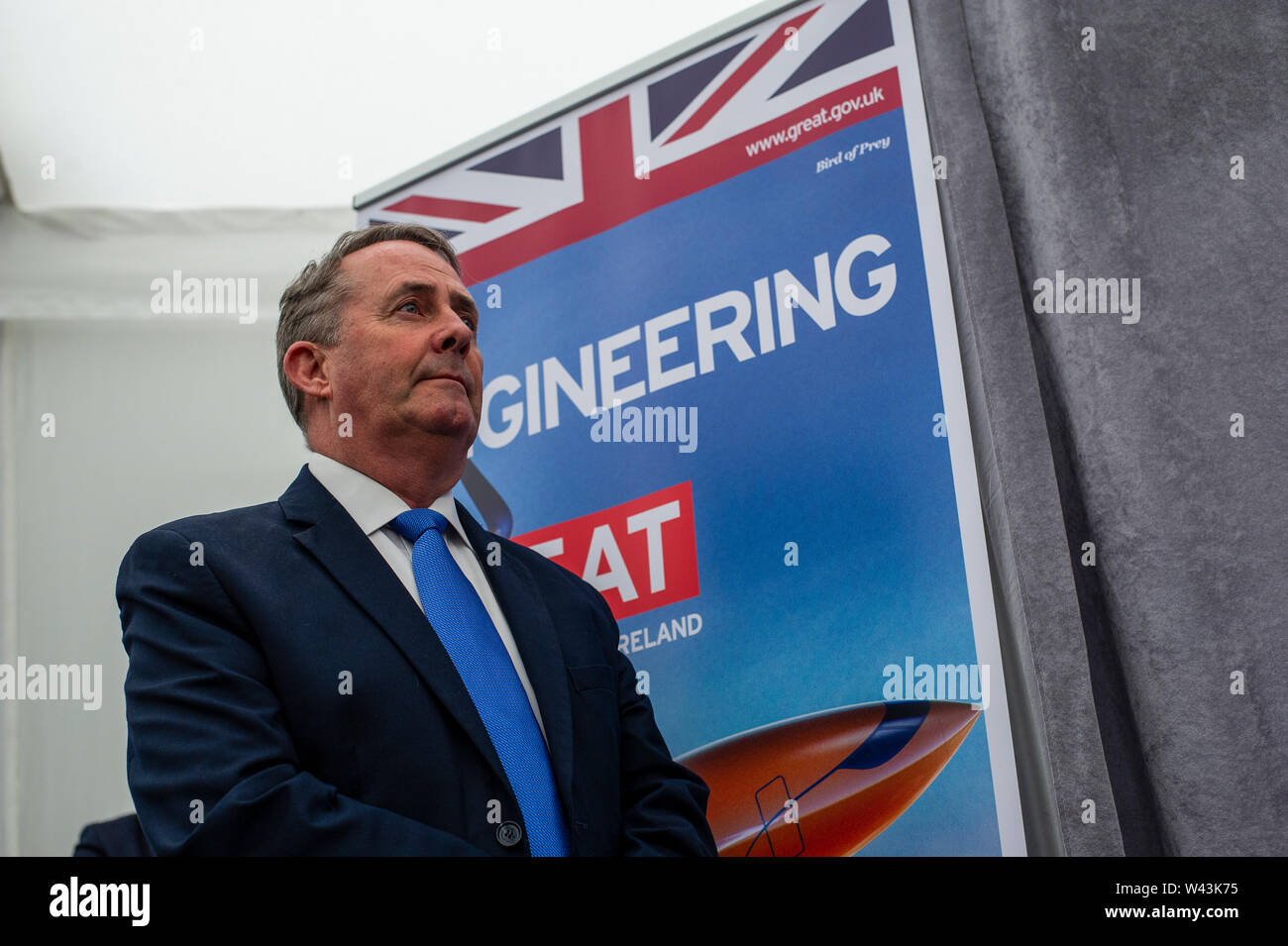 Liam Fox MP, Secretary of State for International Trade unveils the ...
