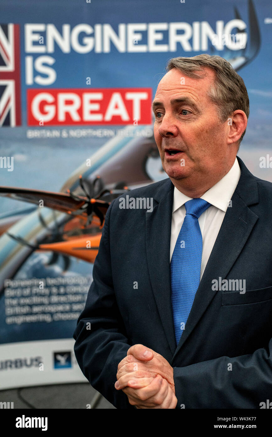 Liam Fox MP, Secretary of State for International Trade unveils the ...