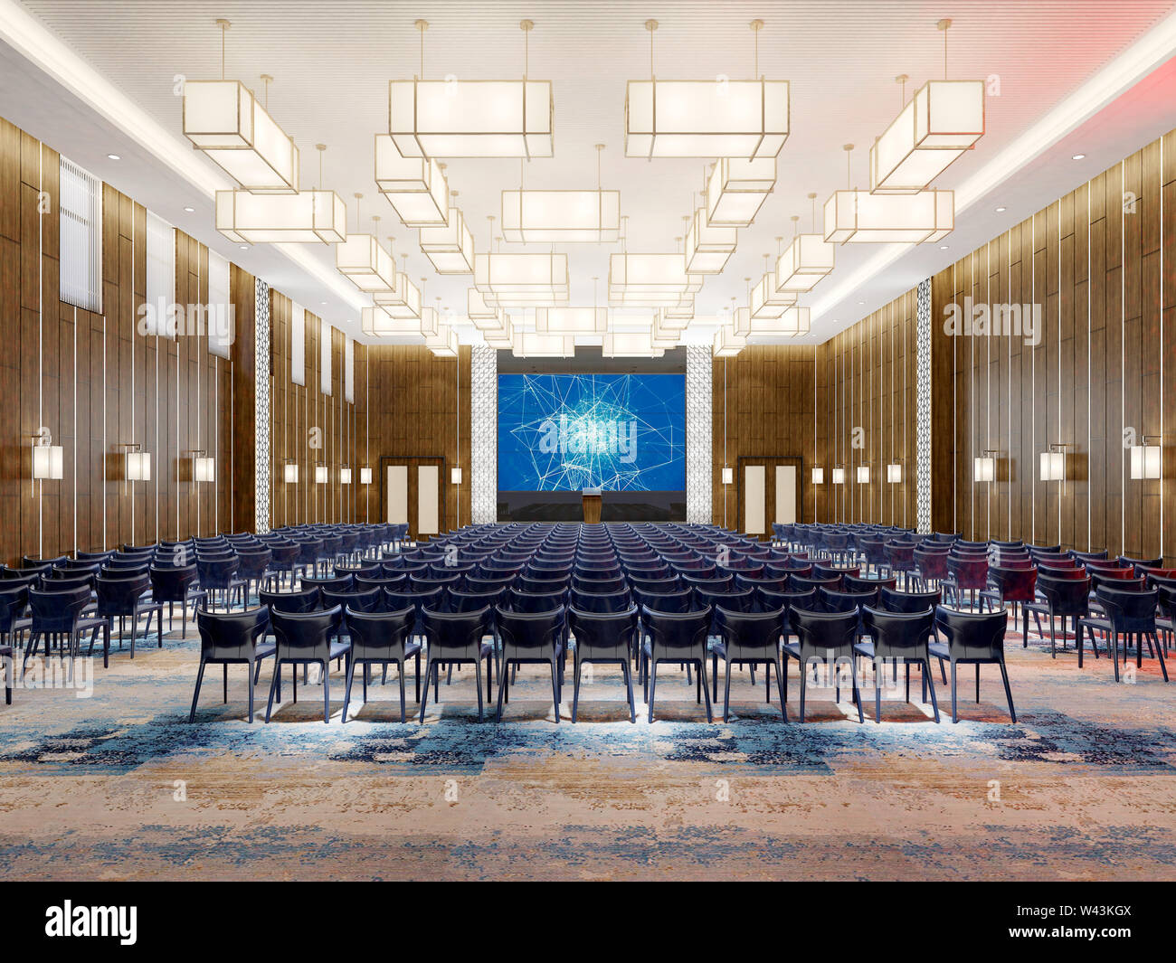 3d render conference room Stock Photo - Alamy