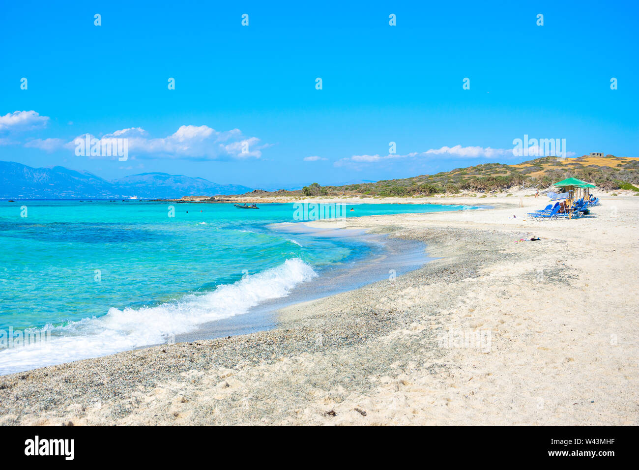 Exotic Chryssi island at the south of Crete, with the amazing Golden ...