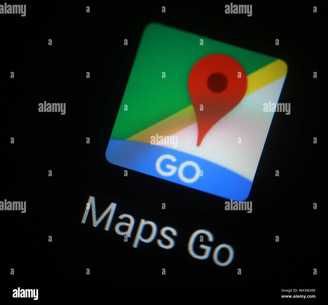 Google Maps Go application icon on computer display Stock Photo - Alamy