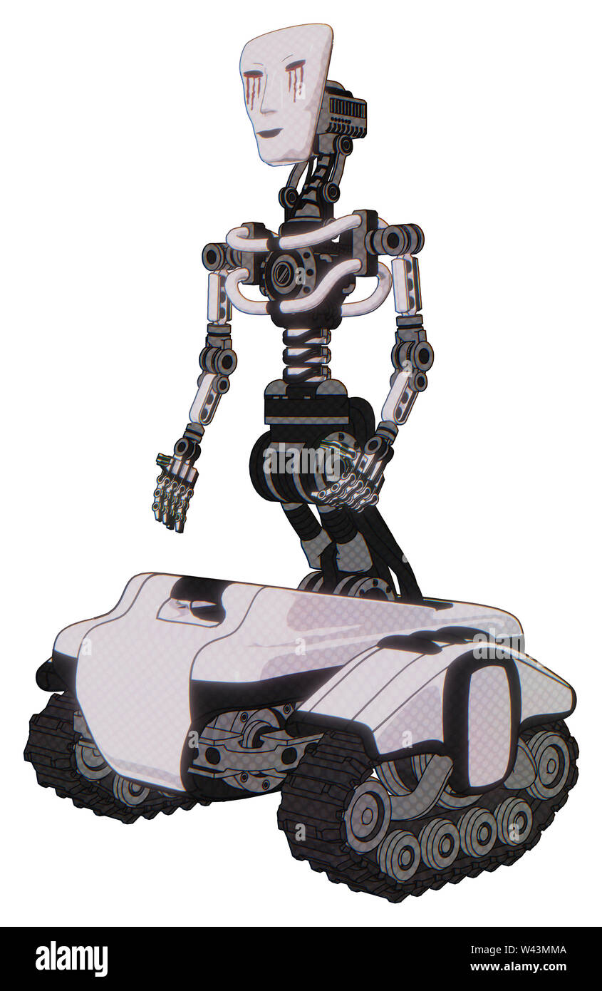 Mech containing elements: humanoid face mask, blood tears, light chest ...