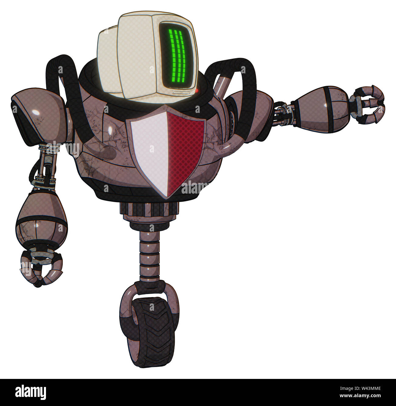 Bot containing elements: old computer monitor, three lines pixel design ...