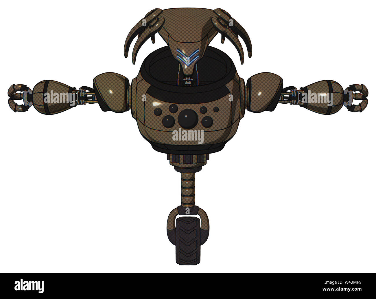 Mech containing elements: flat elongated skull head, heavy upper chest ...