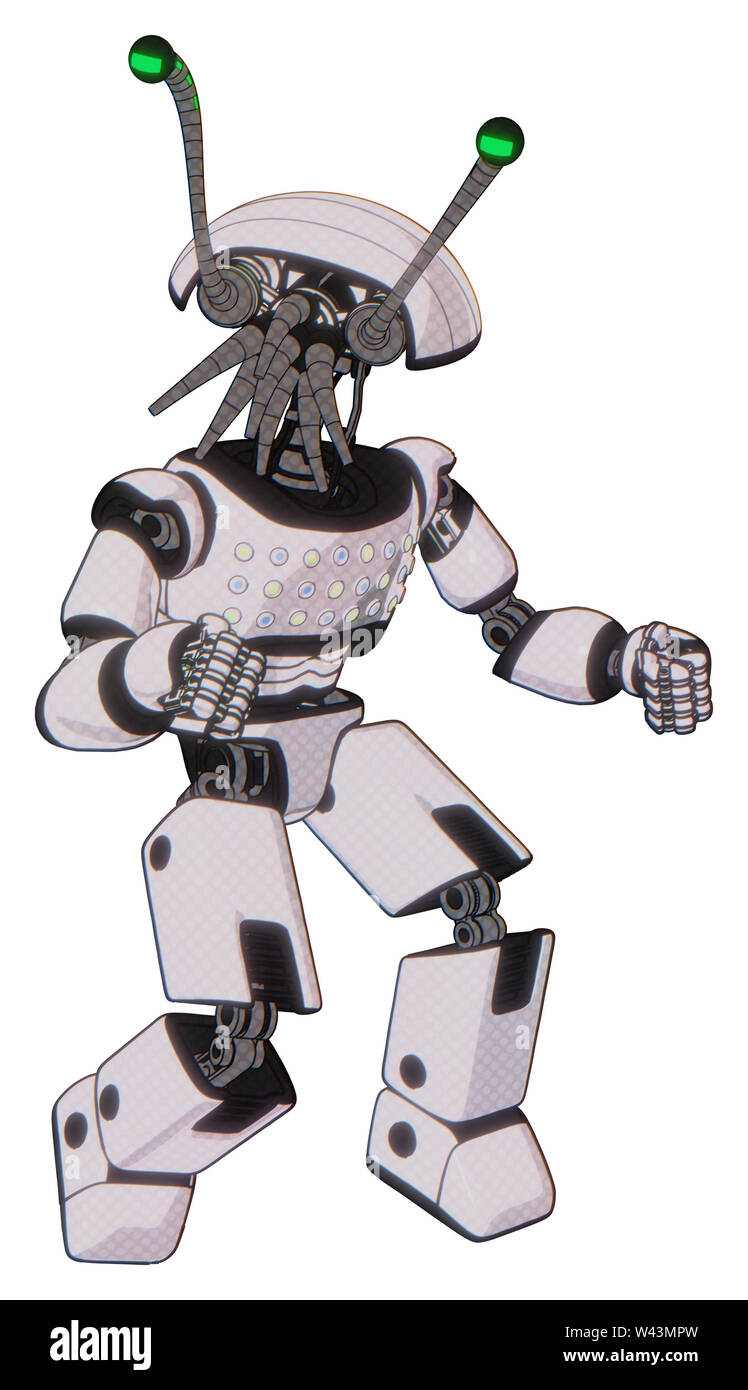 Droid containing elements: dual retro camera head, shrimp head, light ...