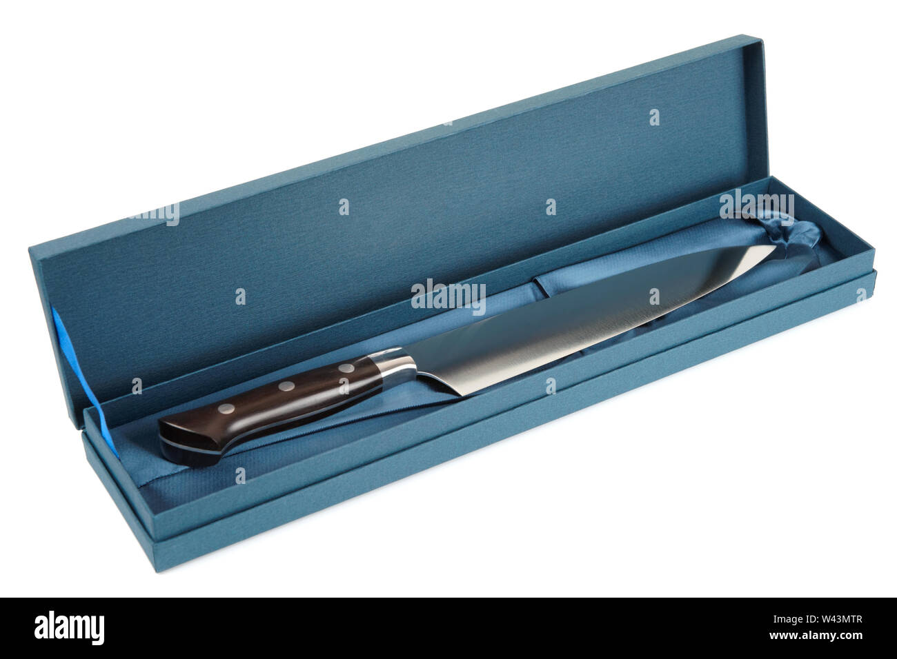 Japanese chef's knife in gift box, isolated, never used Stock Photo - Alamy