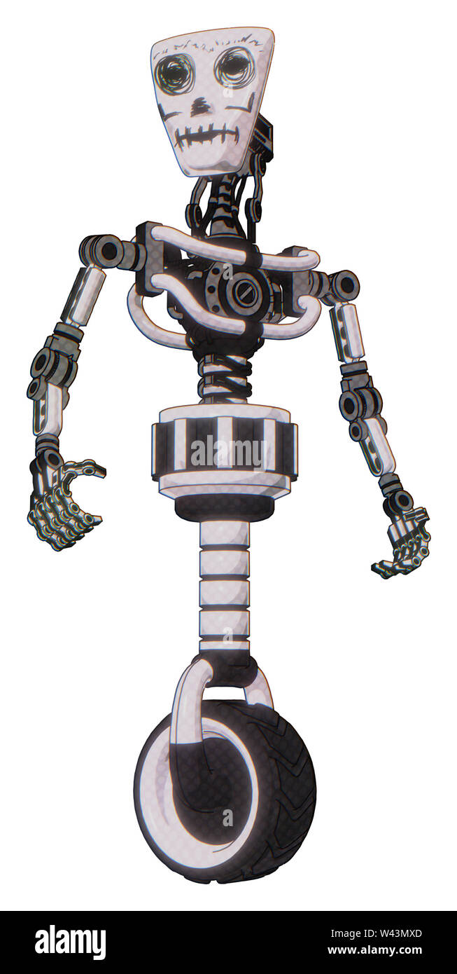 Mech containing elements: humanoid face mask, skeleton war paint, light ...