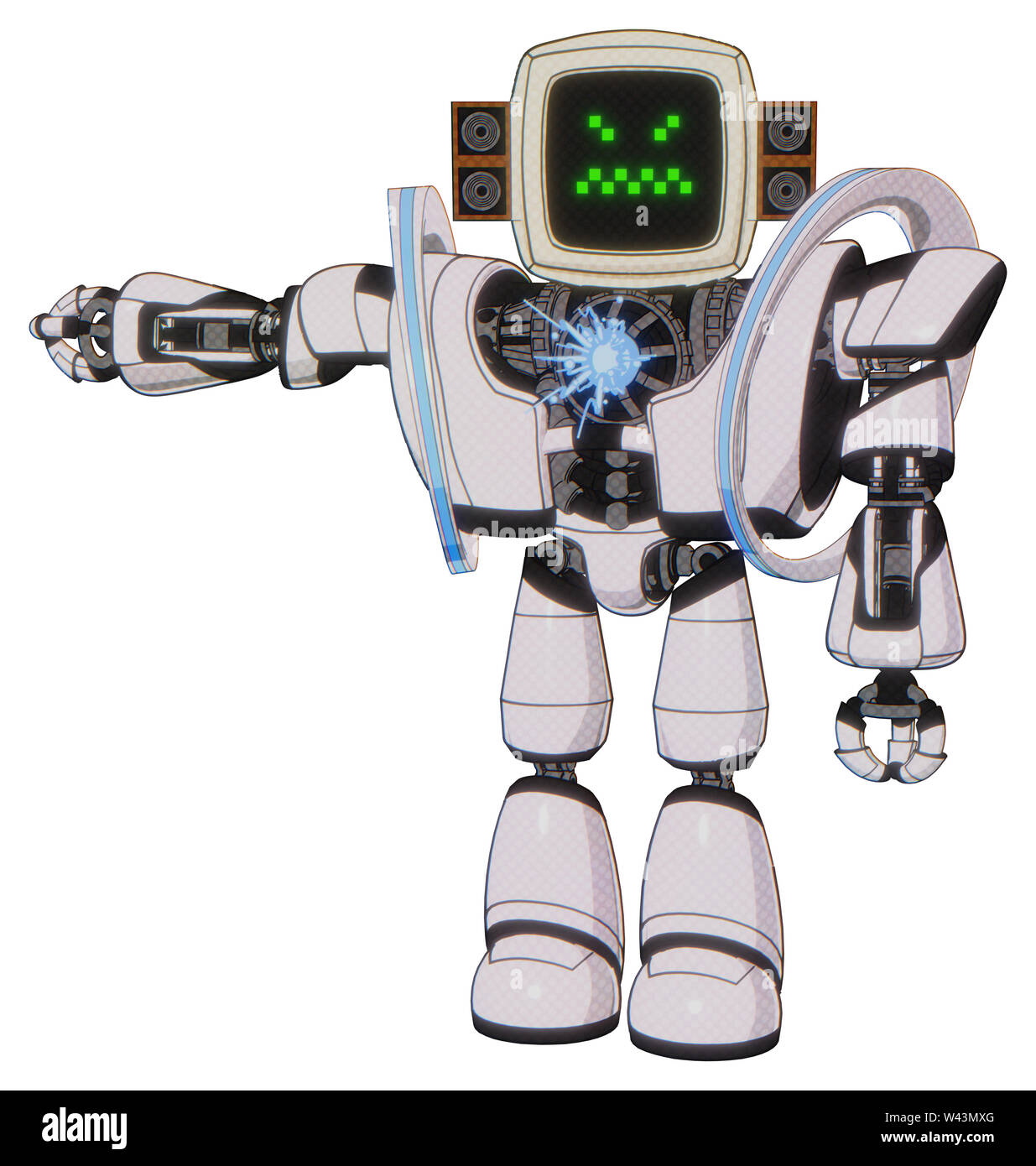 Bot containing elements: old computer monitor, angry pixels face, old ...