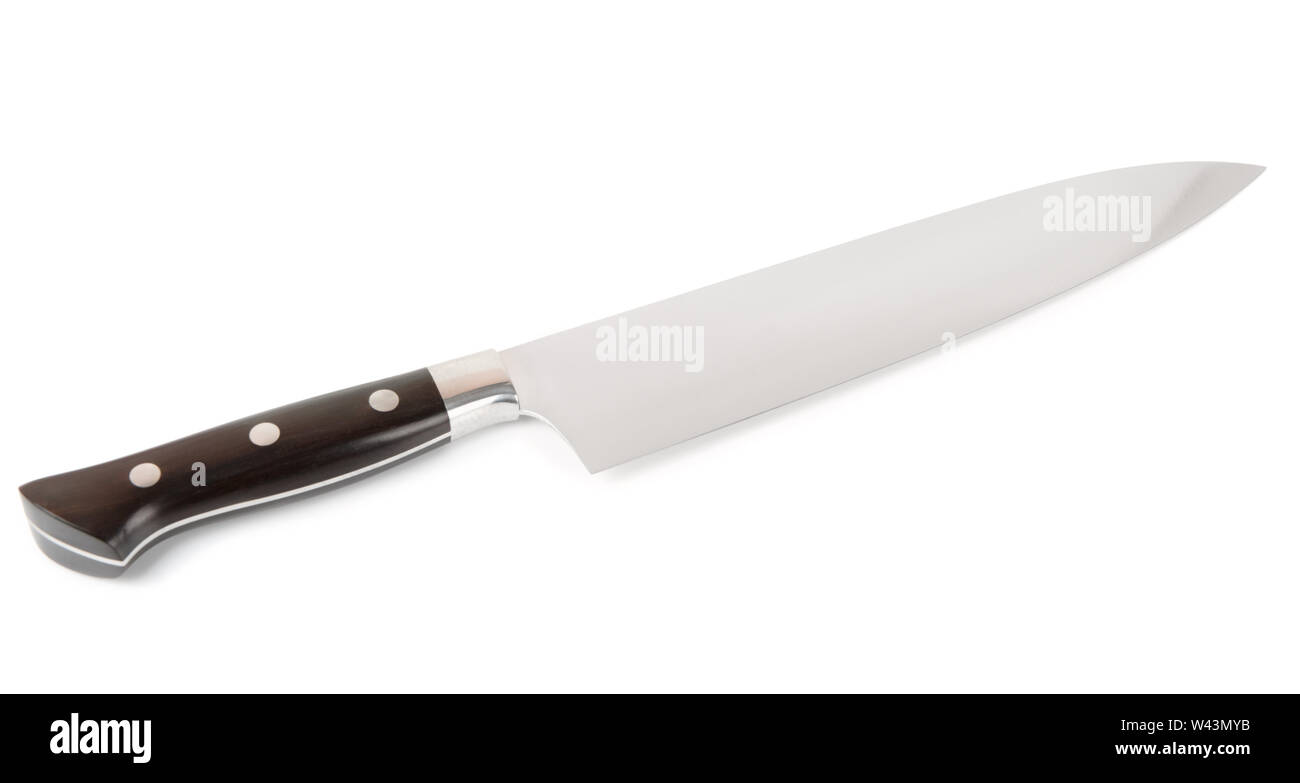 Chef's knife isolated on white background Stock Photo - Alamy