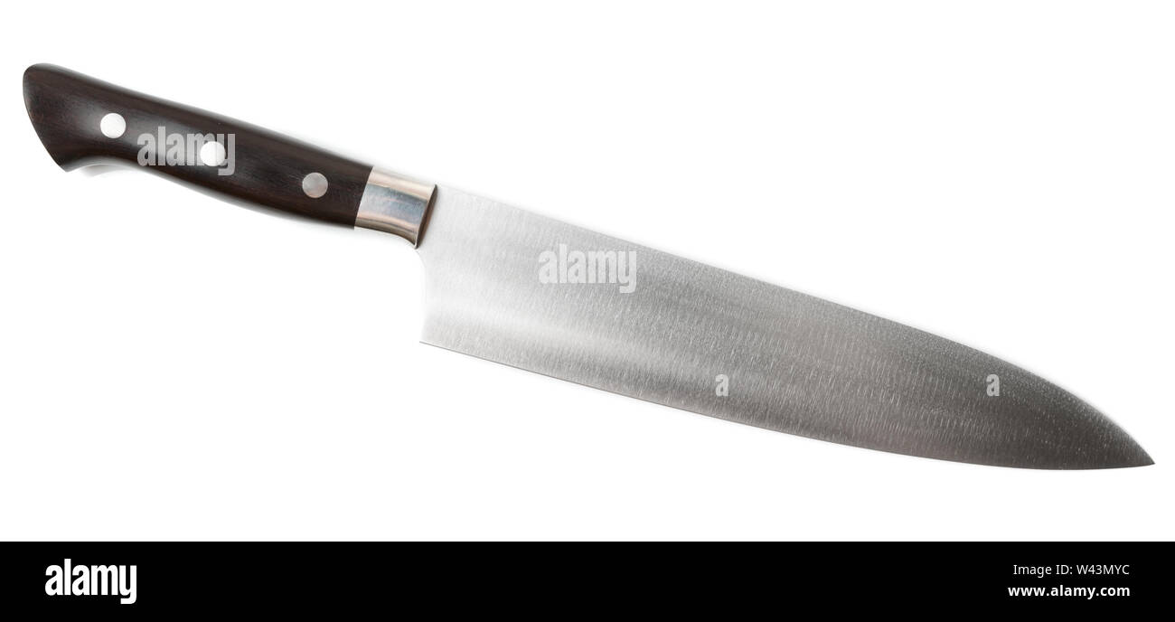 Chef's knife isolated on white background Stock Photo - Alamy