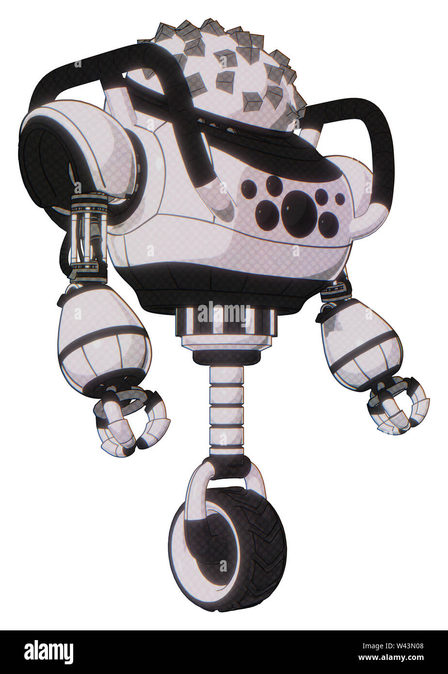 Mech containing elements: metal cubes dome head design, heavy upper ...