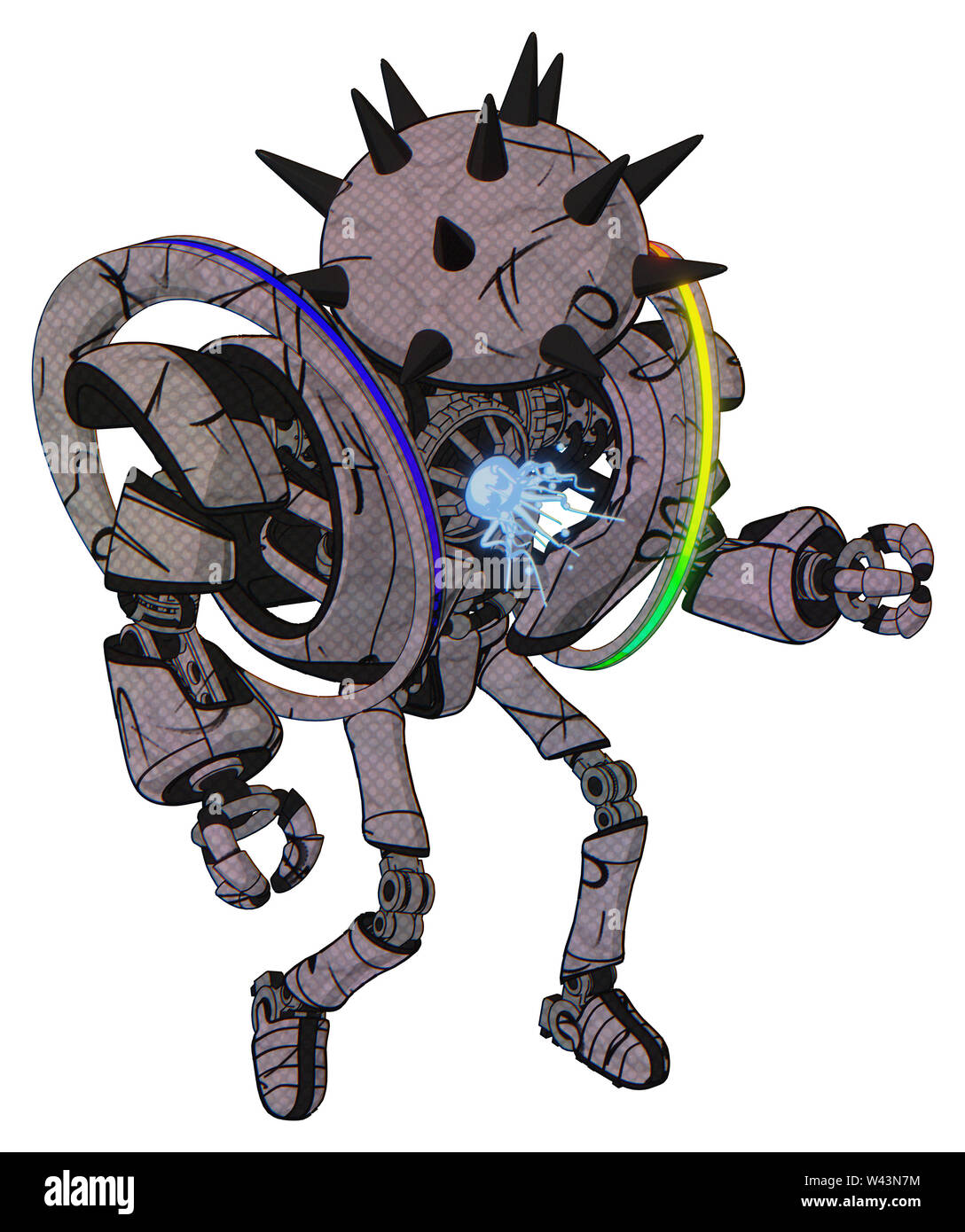 Automaton containing elements: thorny domehead design, heavy upper ...