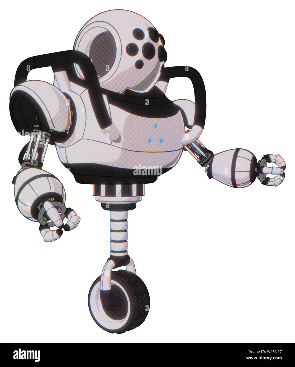 Automaton containing elements: round head, bug eye array, heavy upper ...