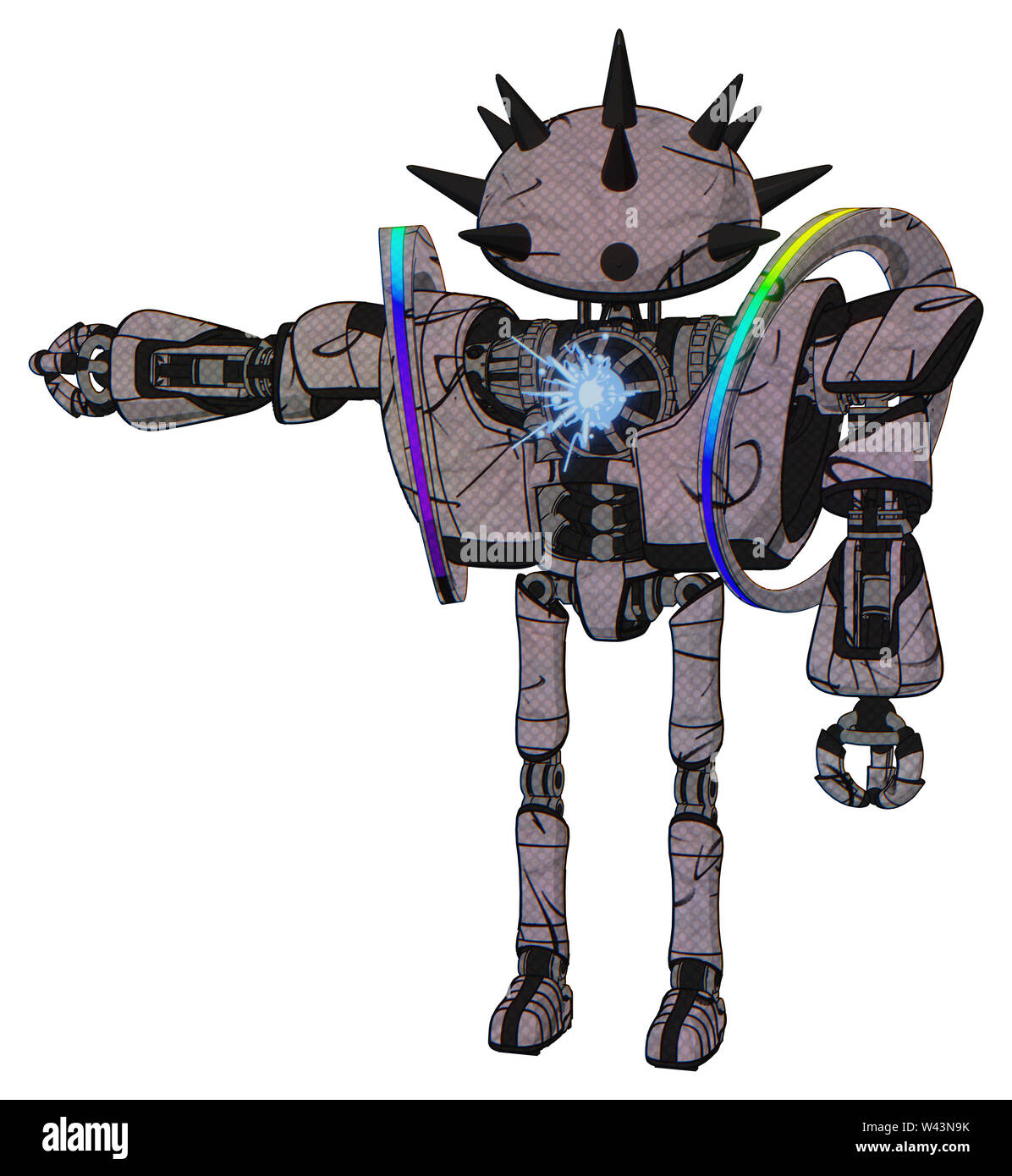 Automaton containing elements: thorny domehead design, heavy upper ...