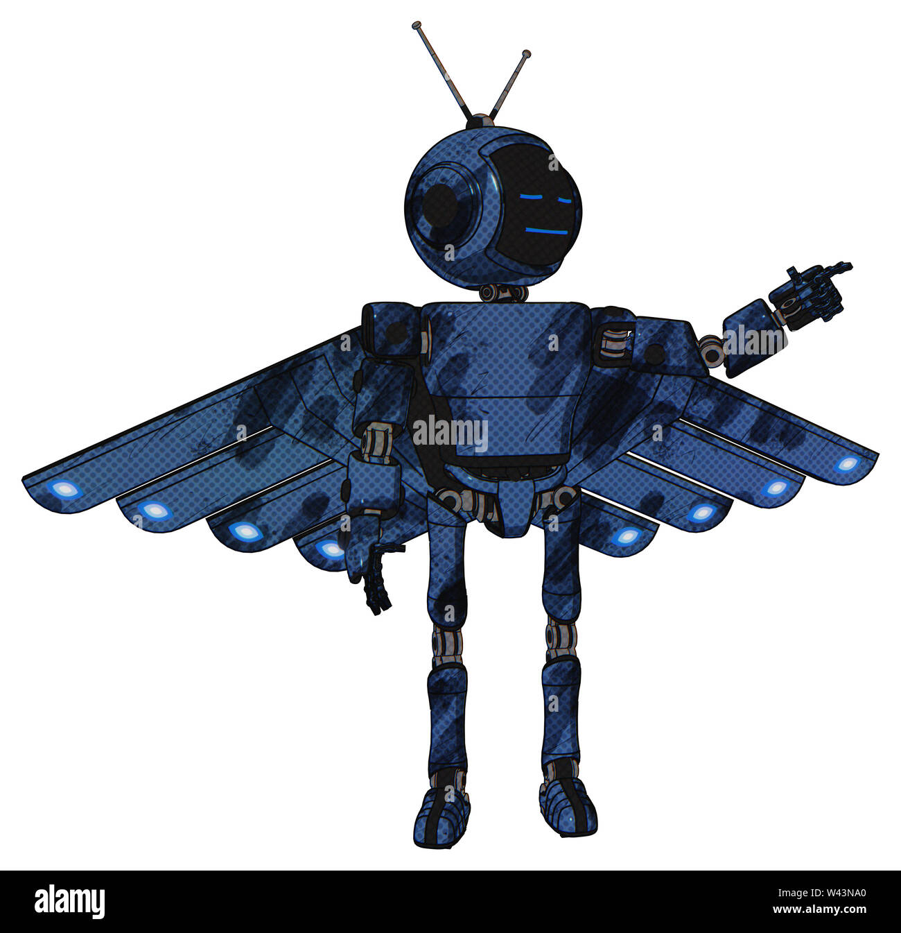 Bot containing elements: digital display head, sleeping face, retro ...