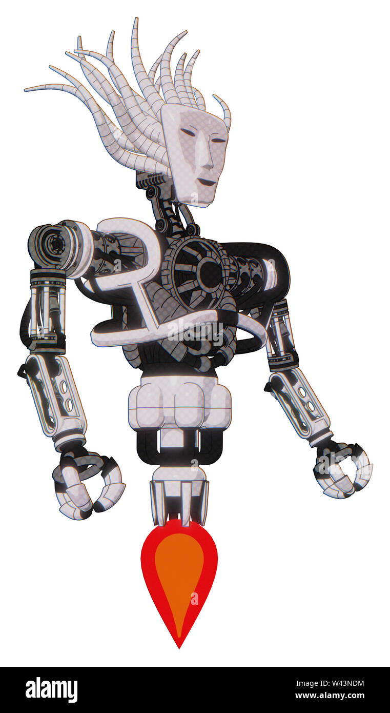 Cyborg containing elements: humanoid face mask, heavy upper chest, no ...