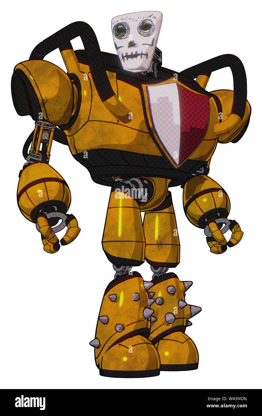 Droid containing elements: humanoid face mask, skeleton war paint ...