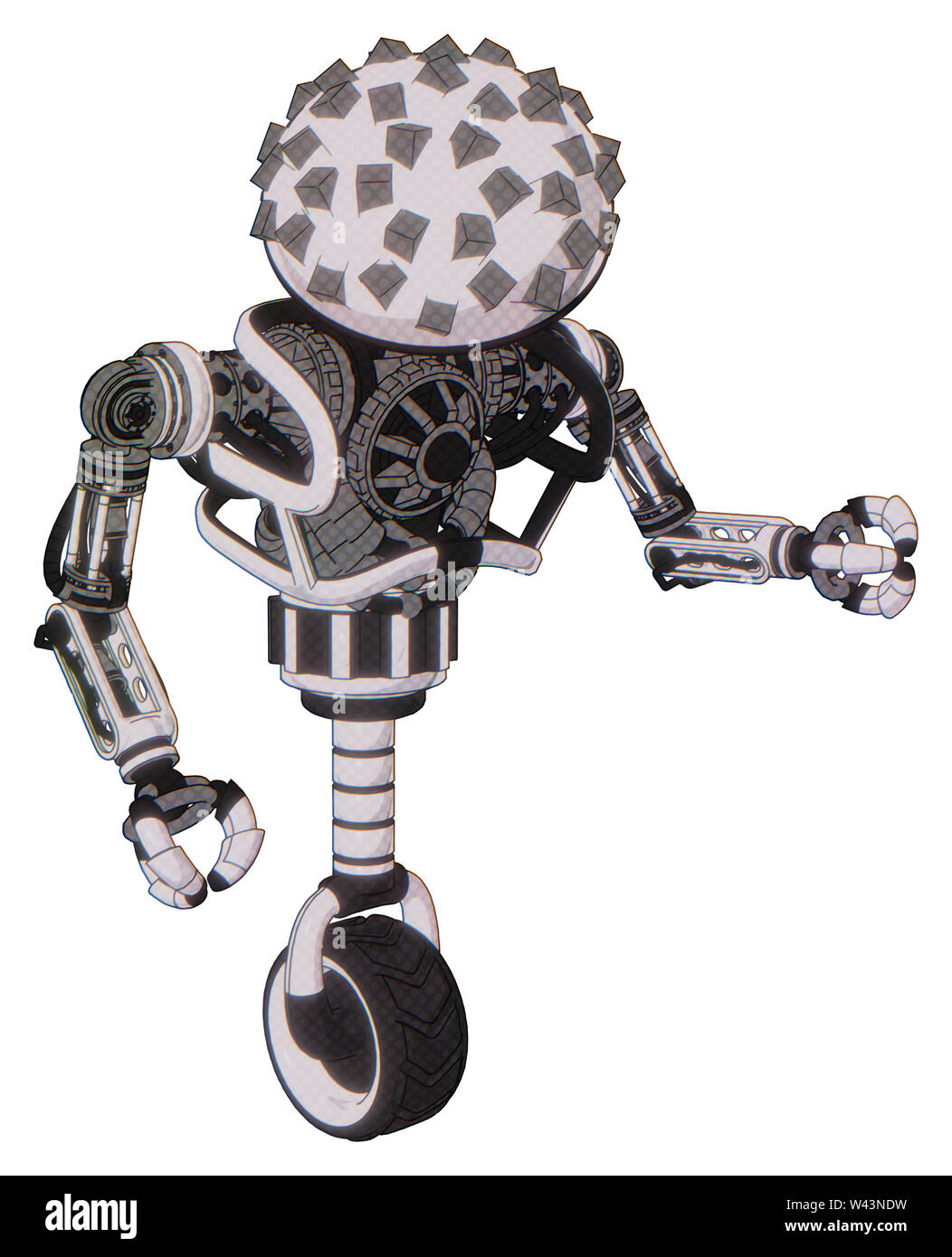 Automaton containing elements: metal cubes dome head design, heavy ...