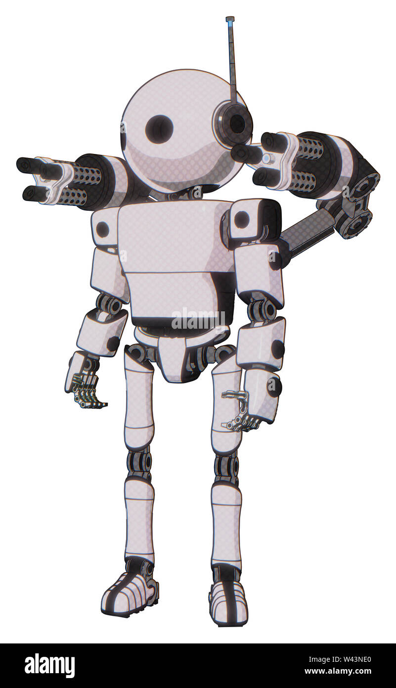 Robot containing elements: oval wide head, retro antenna with light ...