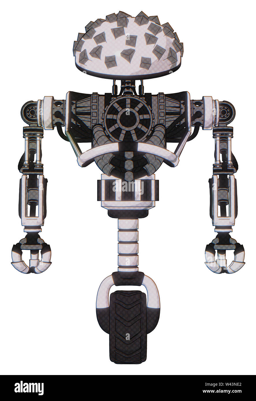 Automaton containing elements: metal cubes dome head design, heavy ...