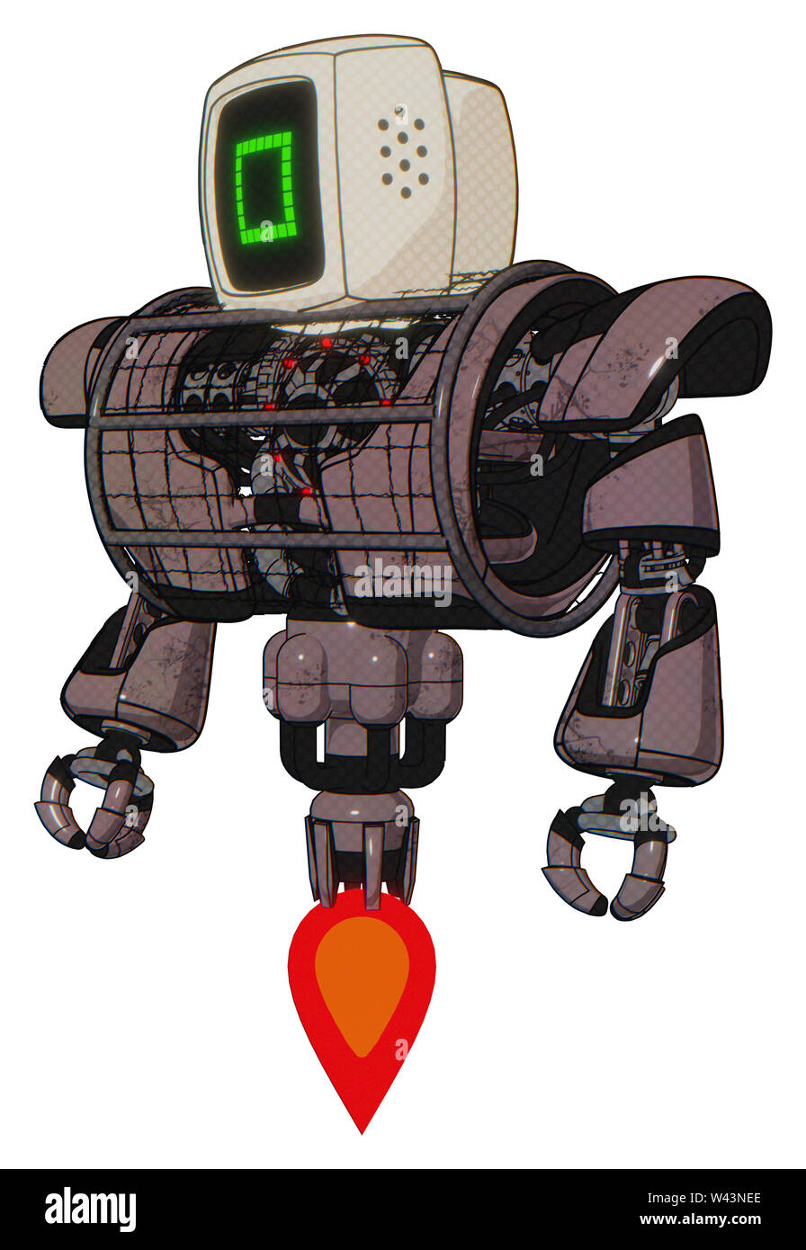 Android containing elements: old computer monitor, pixel square design ...