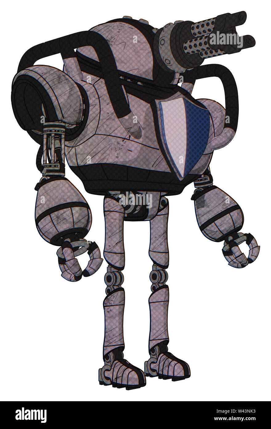 Automaton containing elements: gatling gun face design, heavy upper ...