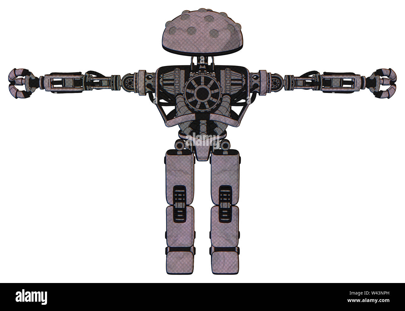 Robot containing elements: metal knucklehead design, heavy upper chest ...