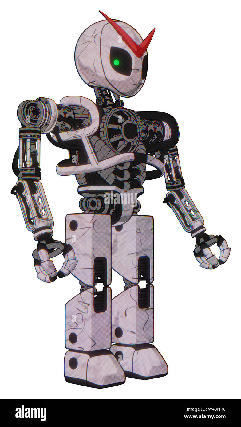 Android containing elements: grey alien style head, green inset eyes ...