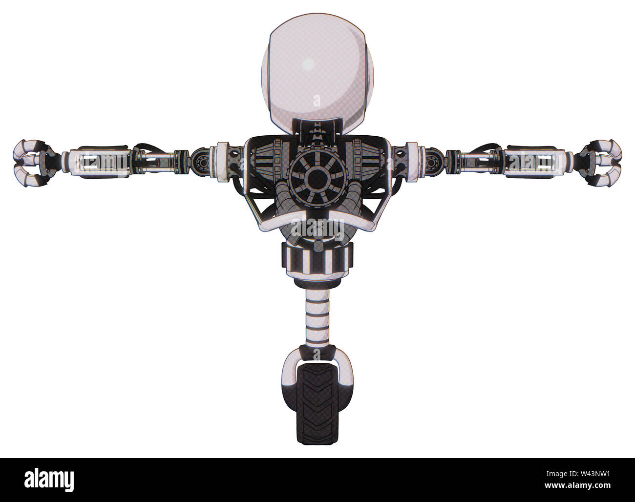 Automaton containing elements: round head, heavy upper chest, no chest ...