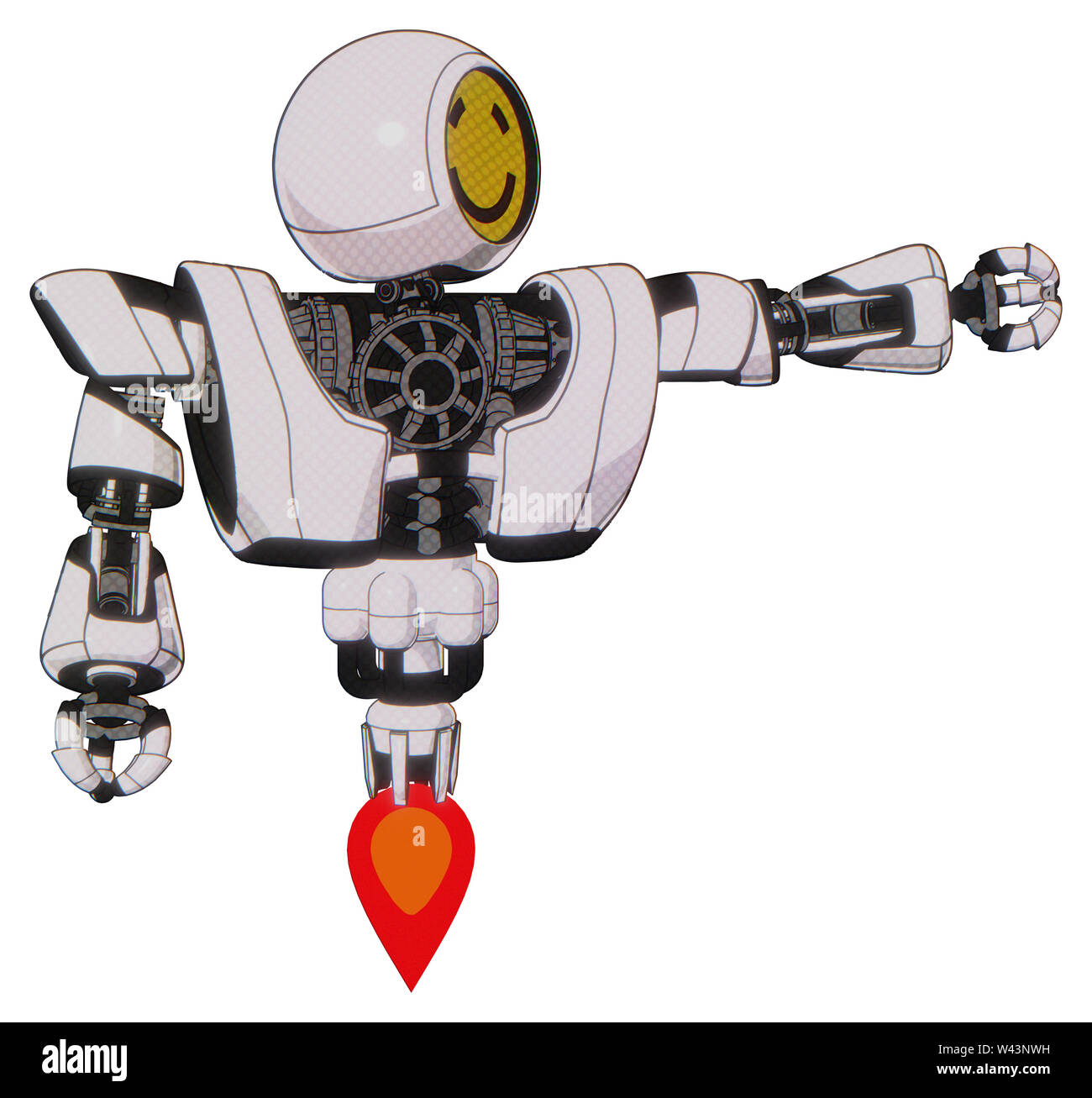 Automaton containing elements: round head yellow happy face, heavy ...