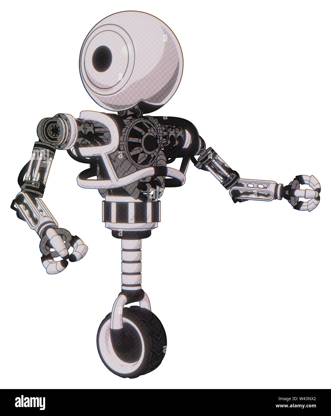 Automaton containing elements: round head, heavy upper chest, no chest ...