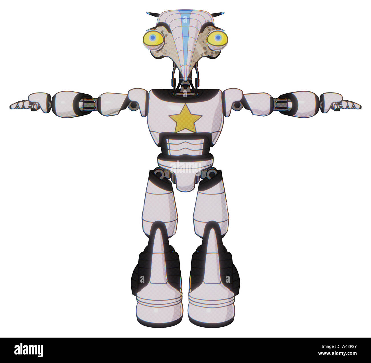 Automaton containing elements: bird skull head, big yellow eyes, head ...