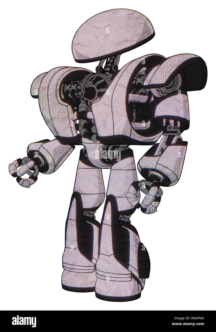 Android containing elements: dome head, heavy upper chest, heavy mech ...