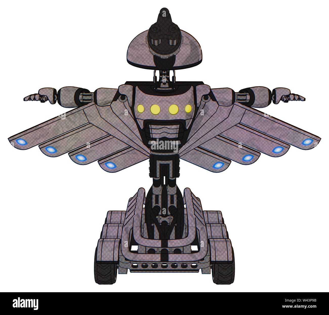 Bot containing elements: gatling gun face design, light chest ...