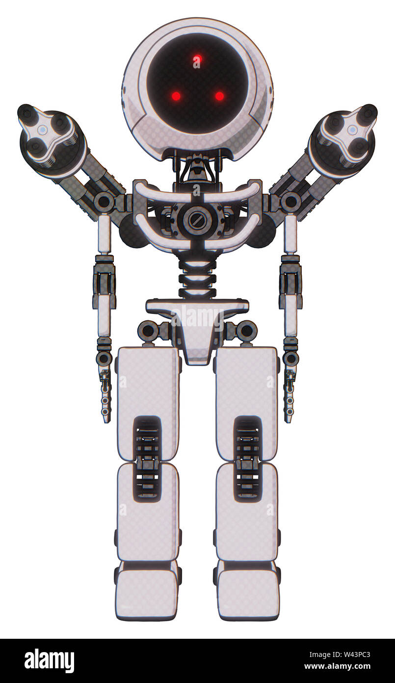 Droid containing elements: three led eyes round head, light chest ...