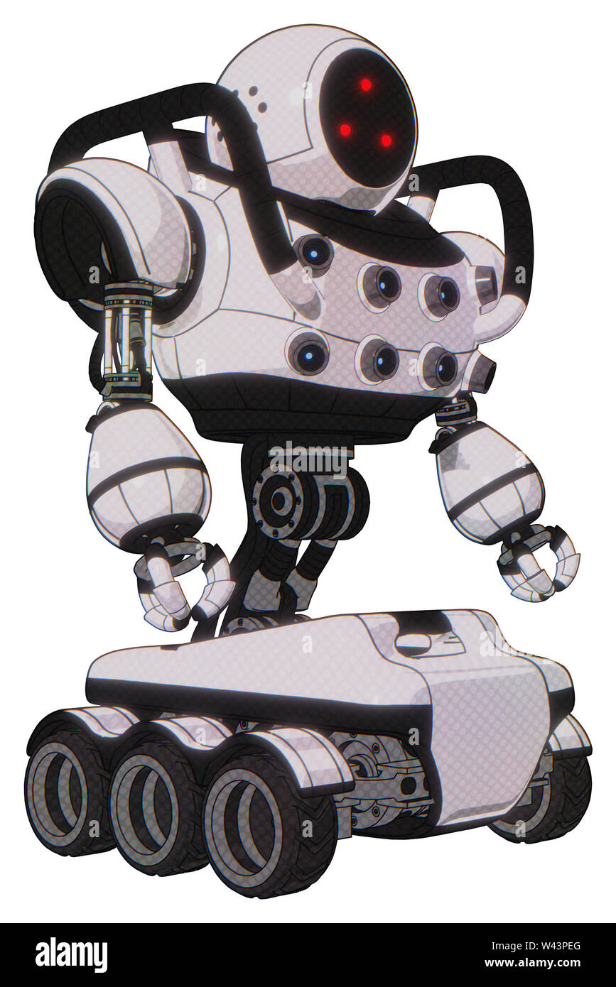 Automaton containing elements: three led eyes round head, heavy upper ...