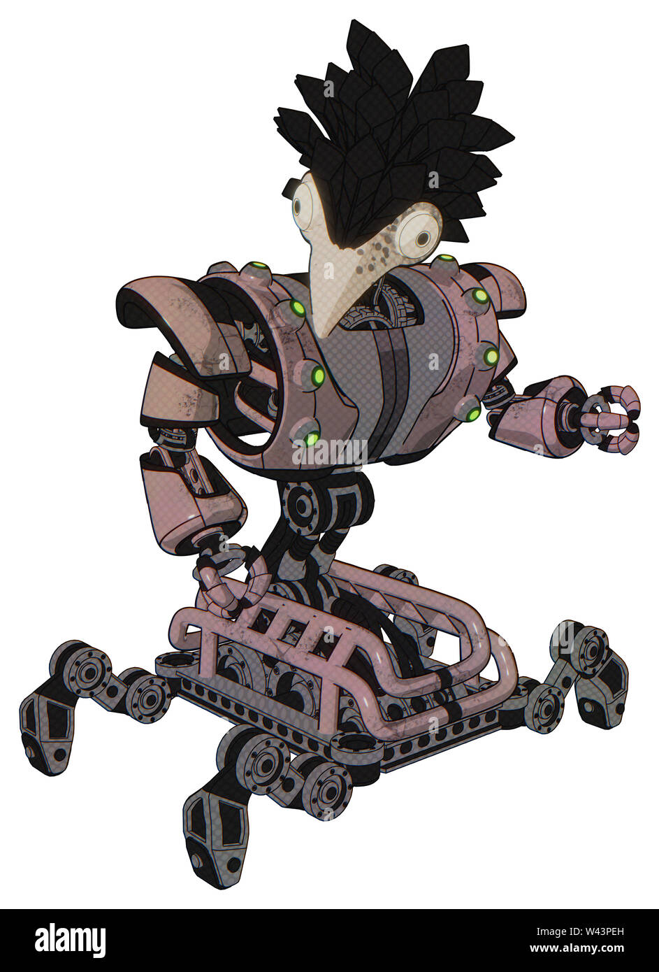 Bot containing elements: bird skull head, bone skull eye holes, crow ...