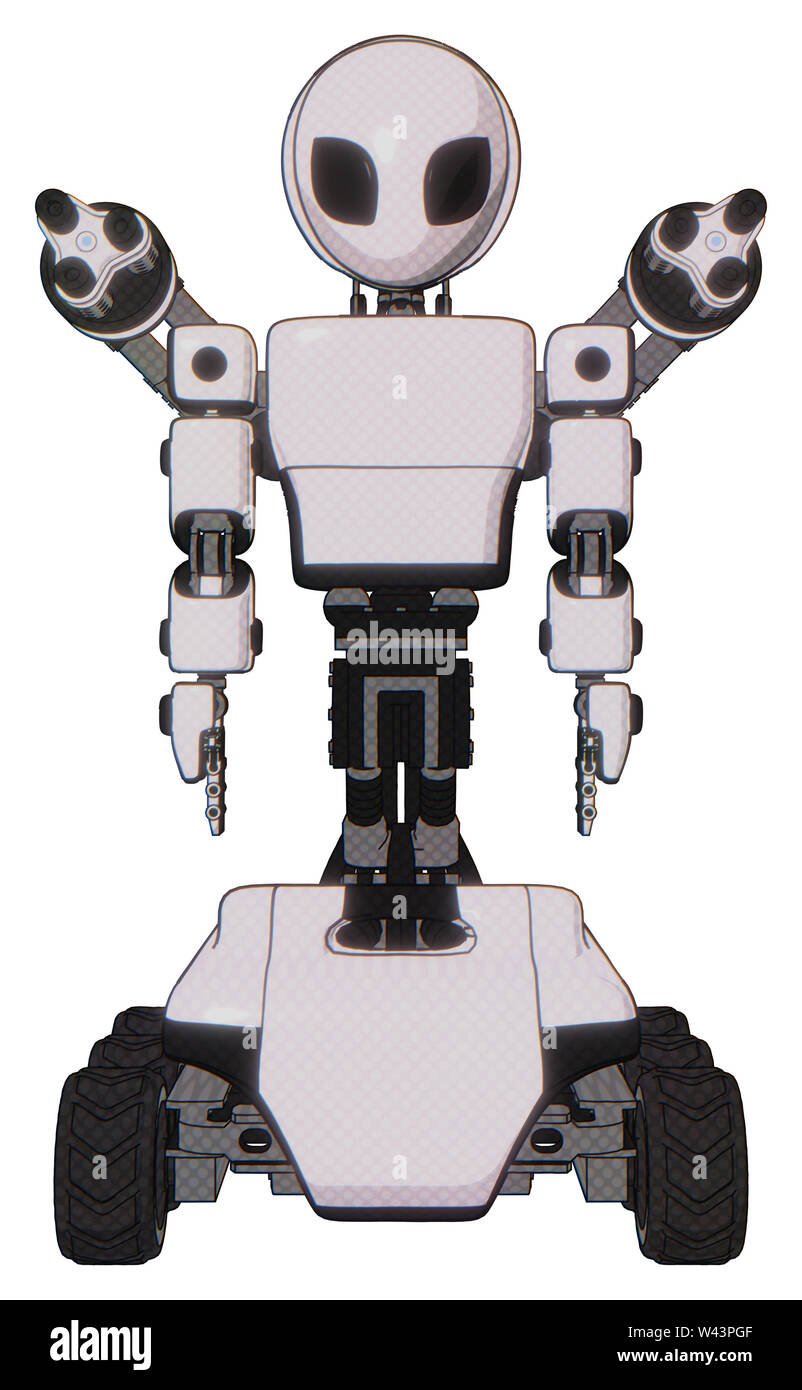 Mech containing elements: grey alien style head, black eyes, light ...