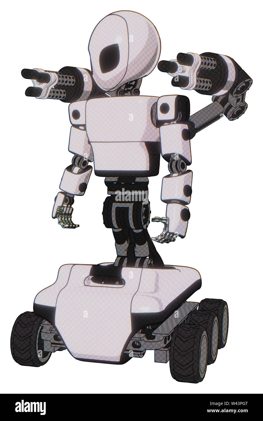 Mech containing elements: grey alien style head, black eyes, light ...