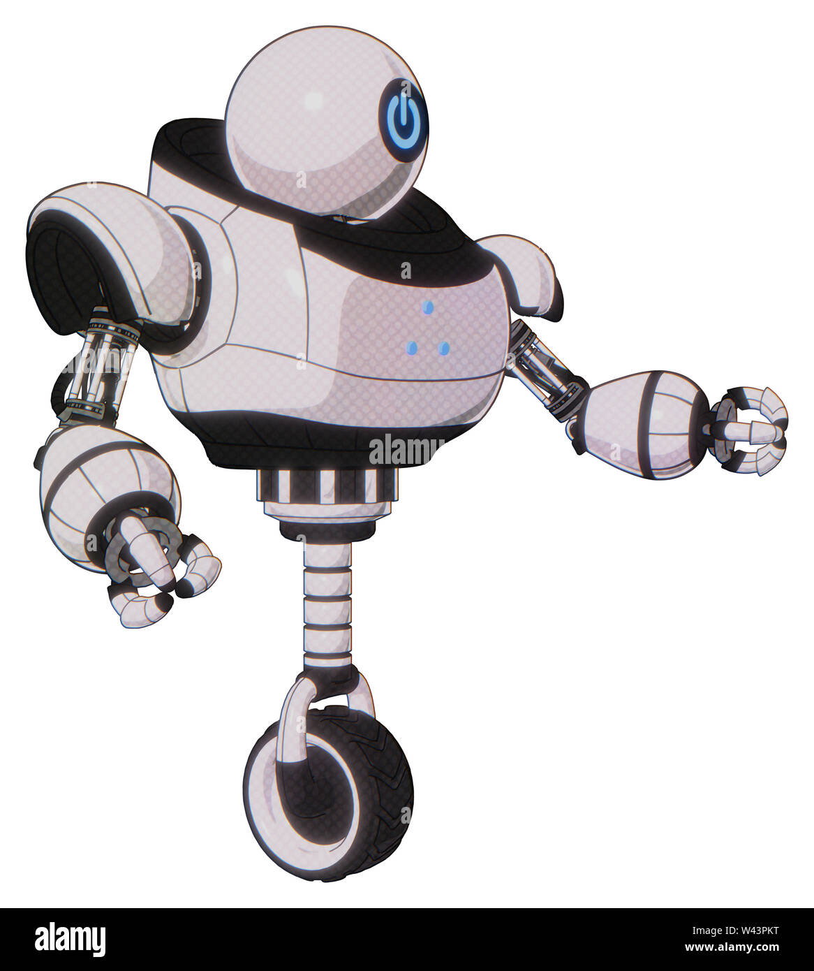 Cyborg containing elements: dual retro camera head, power symbol head ...