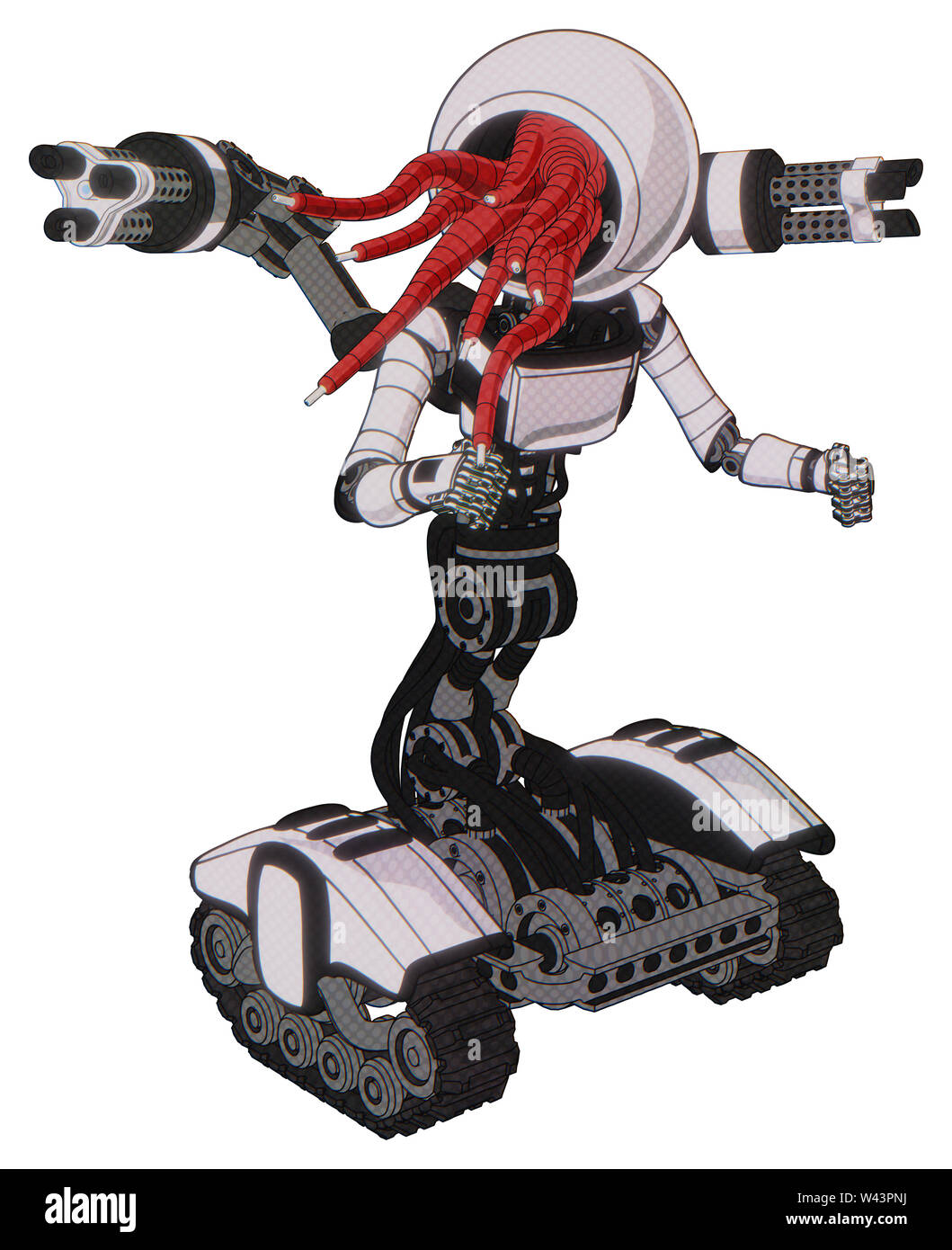 Mech containing elements: bright red jellyfish tentacles fiber optic ...