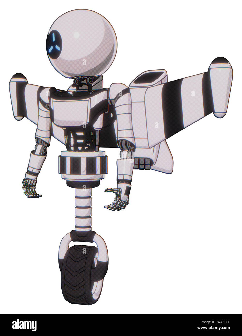 Robot containing elements: dual retro camera head, three-dash cyclops ...