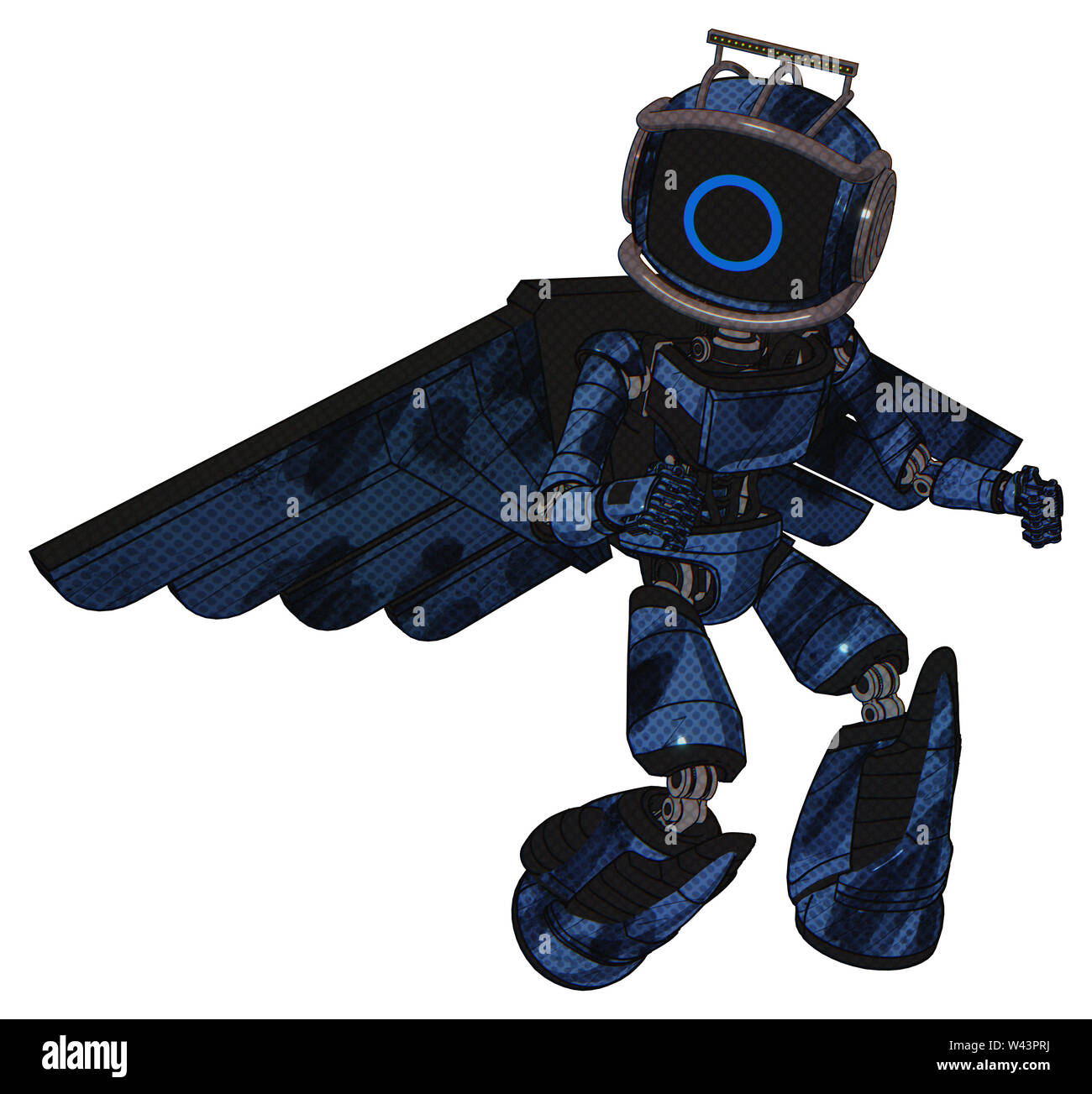 Bot containing elements: digital display head, circle face, led and ...