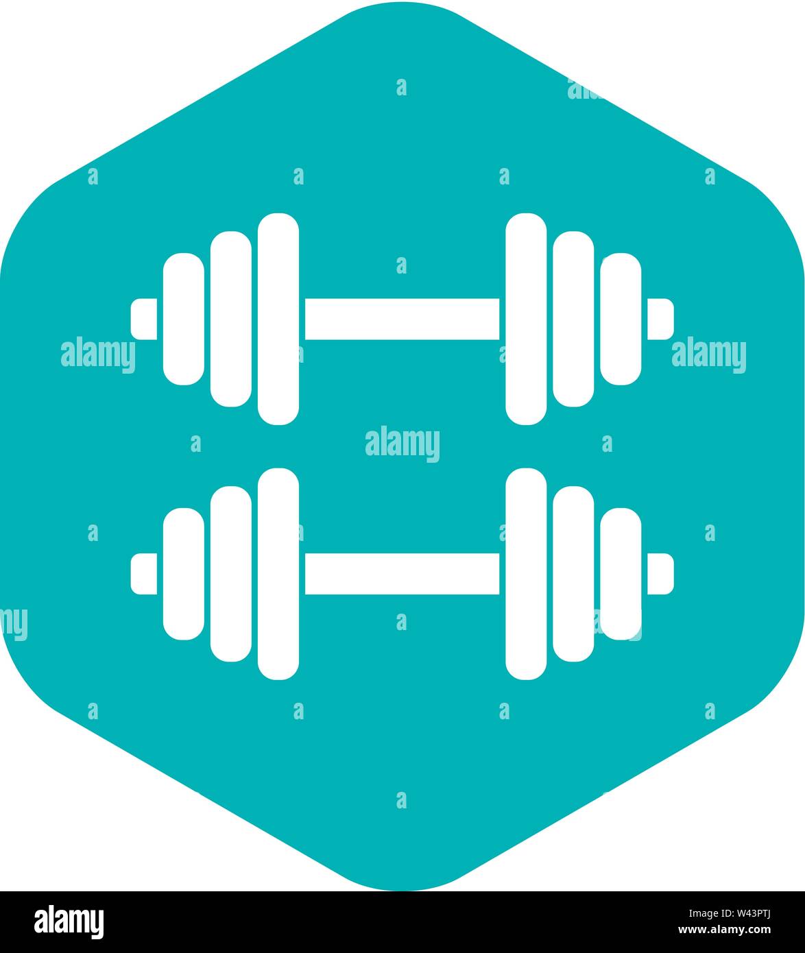 Two dumbbells icon, simple style Stock Vector Image & Art - Alamy