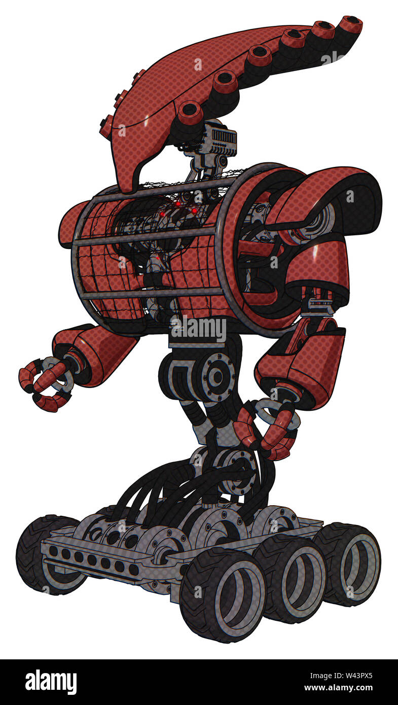 Cyborg containing elements: flat elongated skull head, heavy upper ...